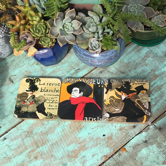 Vintage | Kitchen | Six French Coasters | Poshmark